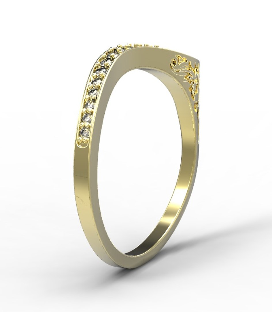 3d model of gold ring