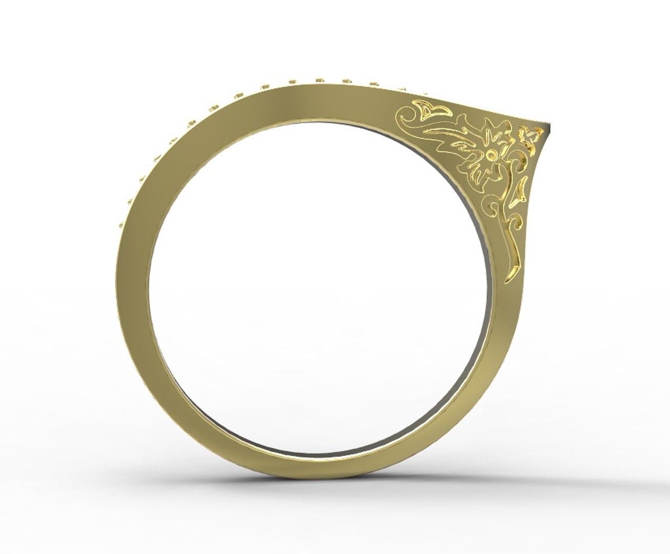 3d model of gold ring