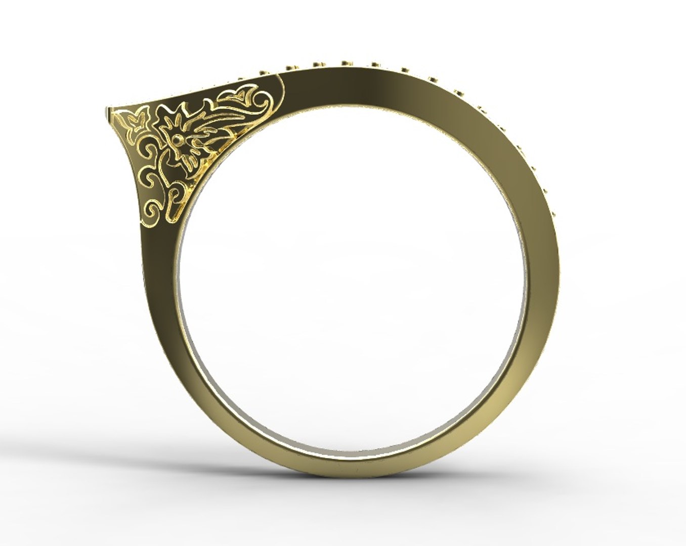3d model of gold ring