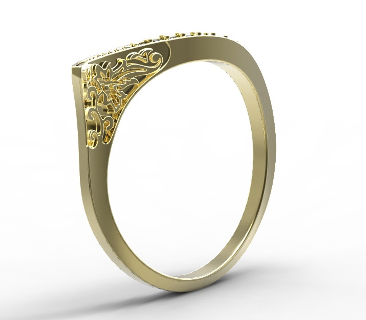 3d model of gold ring