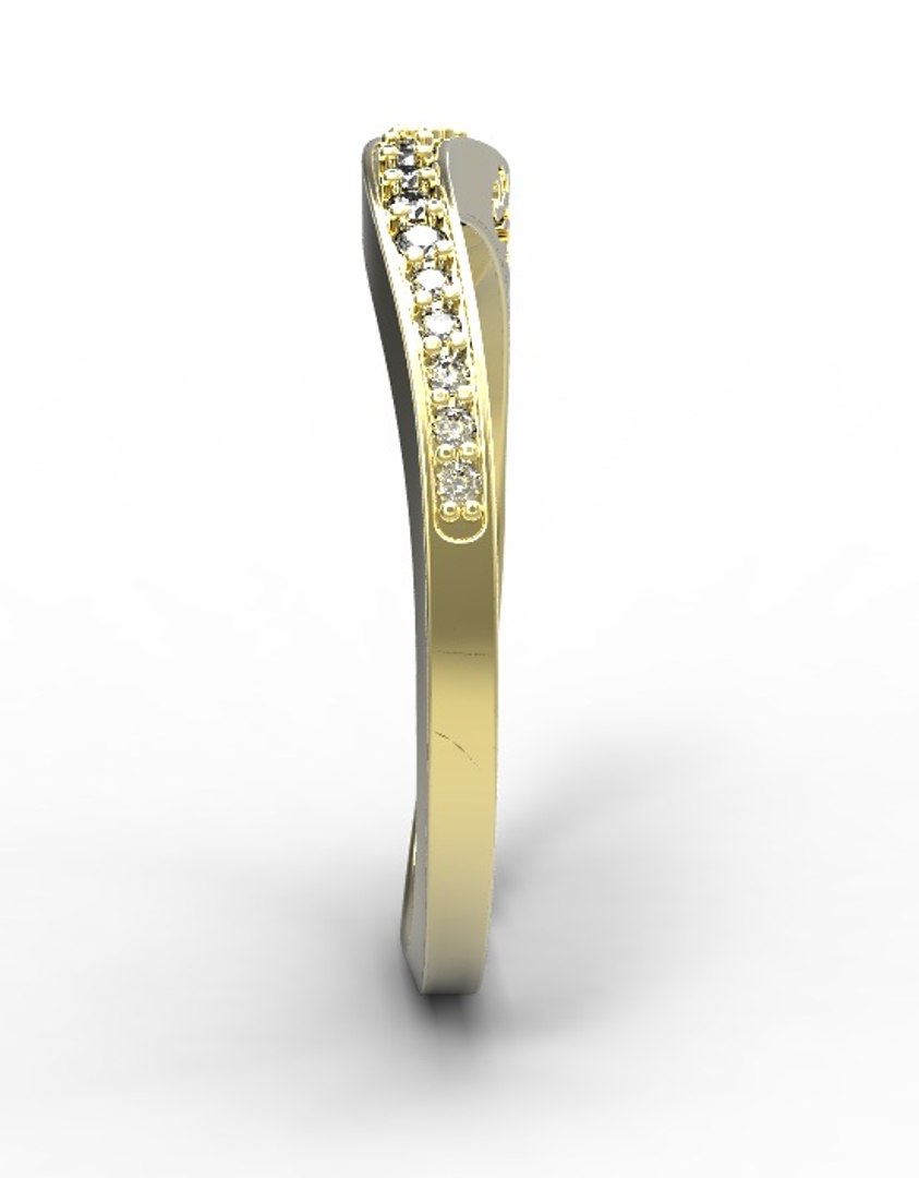 3d model of gold ring
