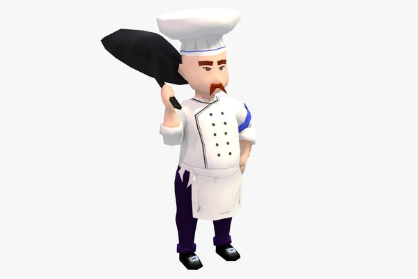 3D модель Stylized NPC - Chef - TurboSquid 2047266