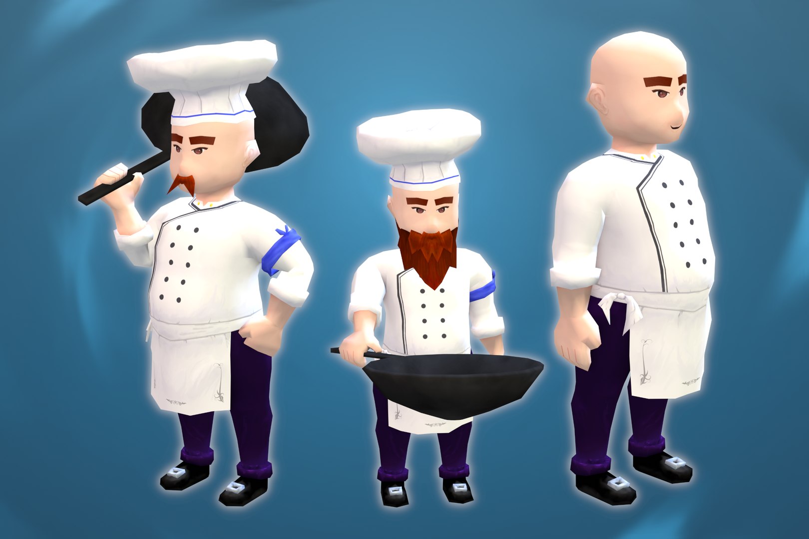 Stylized NPC - Chef 3D Model - TurboSquid 2047266