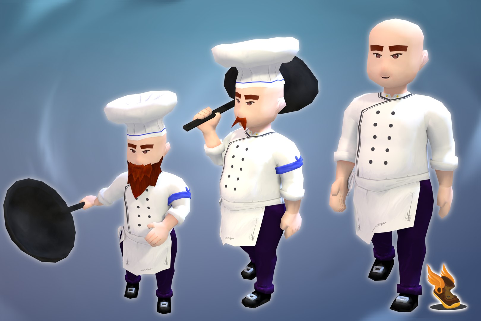 Stylized NPC - Chef 3D Model - TurboSquid 2047266