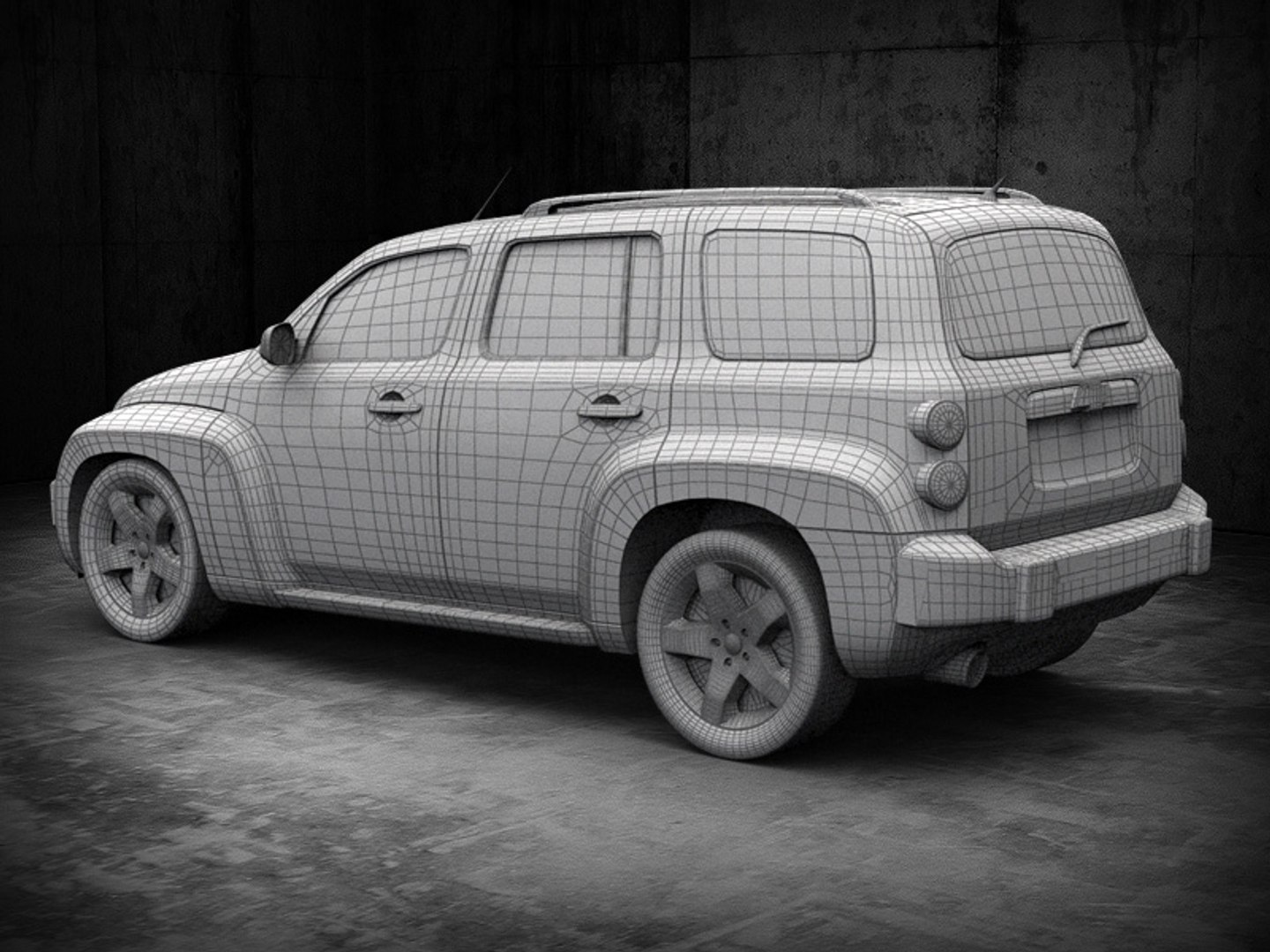 3d Car Architecture Visualization Model