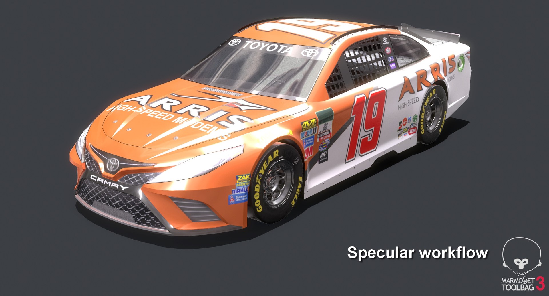 3D Joe Gibbs Racing Nascar - TurboSquid 1253583
