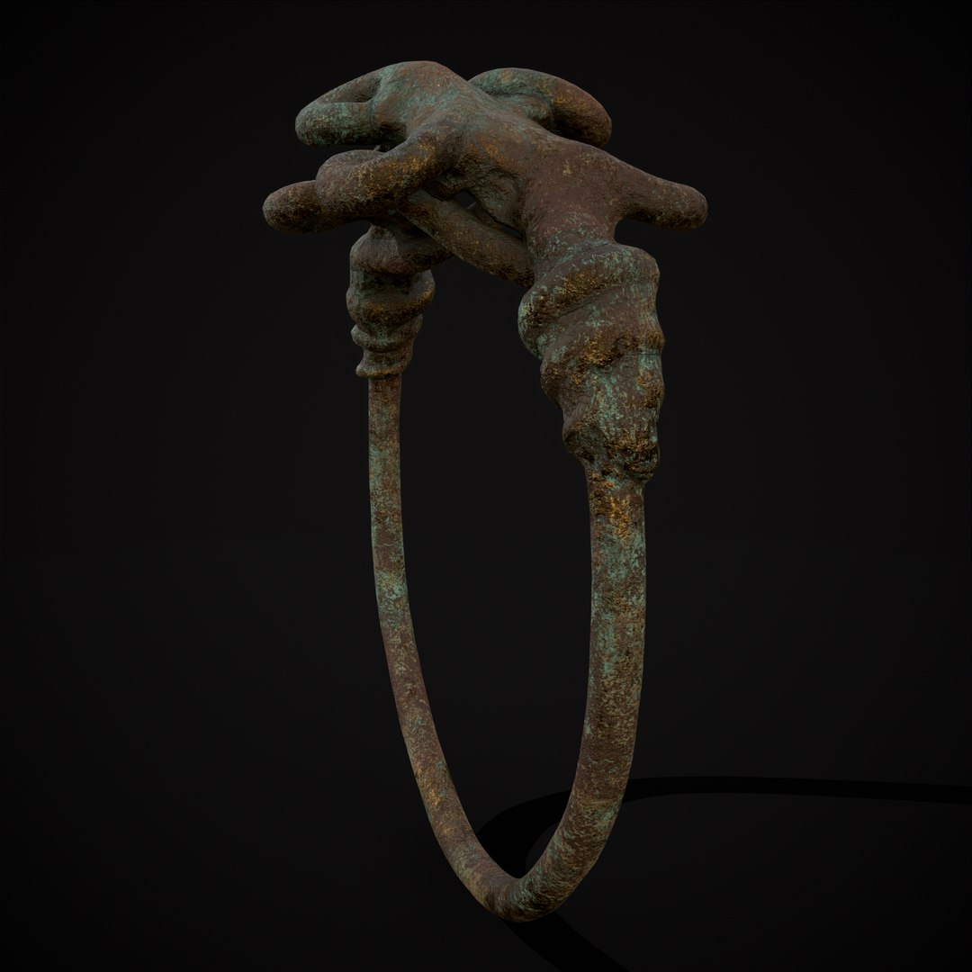 3D Corroded Twisted Wire Gold Ring Model - TurboSquid 1989153