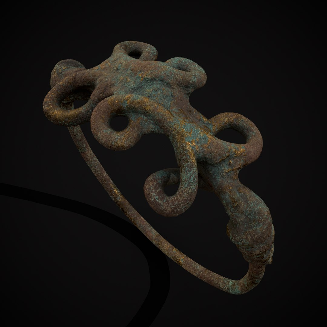 3D Corroded Twisted Wire Gold Ring Model - TurboSquid 1989153