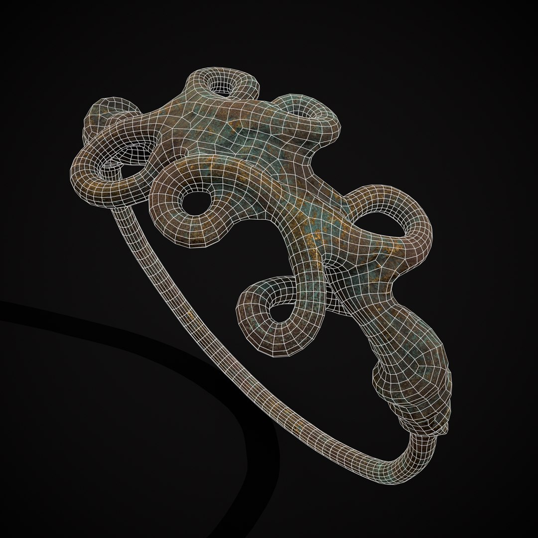 3D Corroded Twisted Wire Gold Ring Model - TurboSquid 1989153