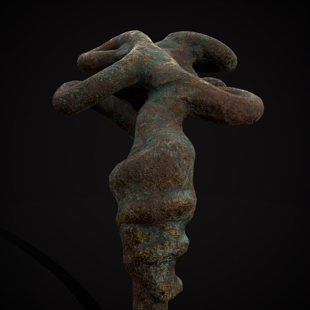 3D Corroded Twisted Wire Gold Ring Model - TurboSquid 1989153