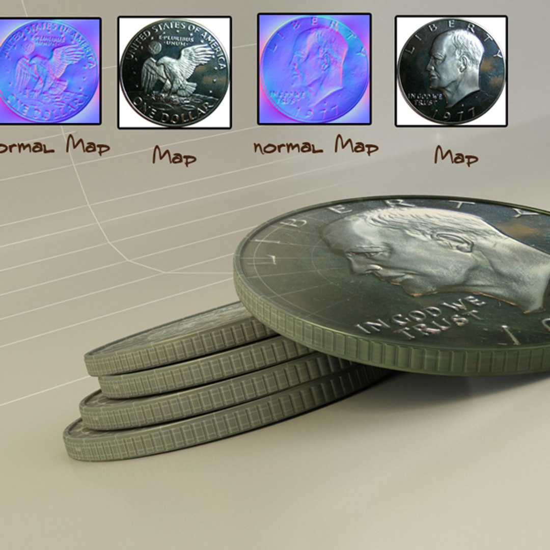 Eisenhower Coin Dollar 3d Model