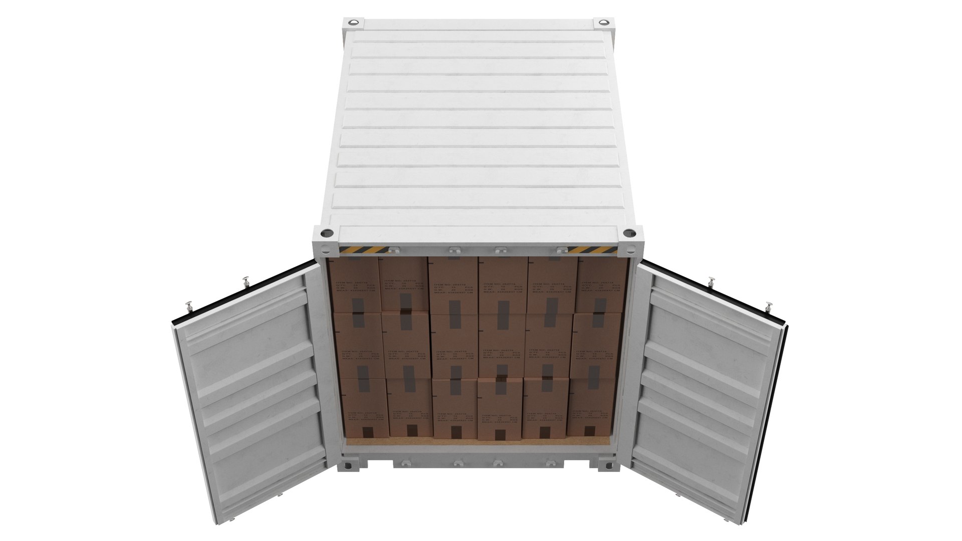 10ft Shipping Container With Packages 3D Model - TurboSquid 2017525