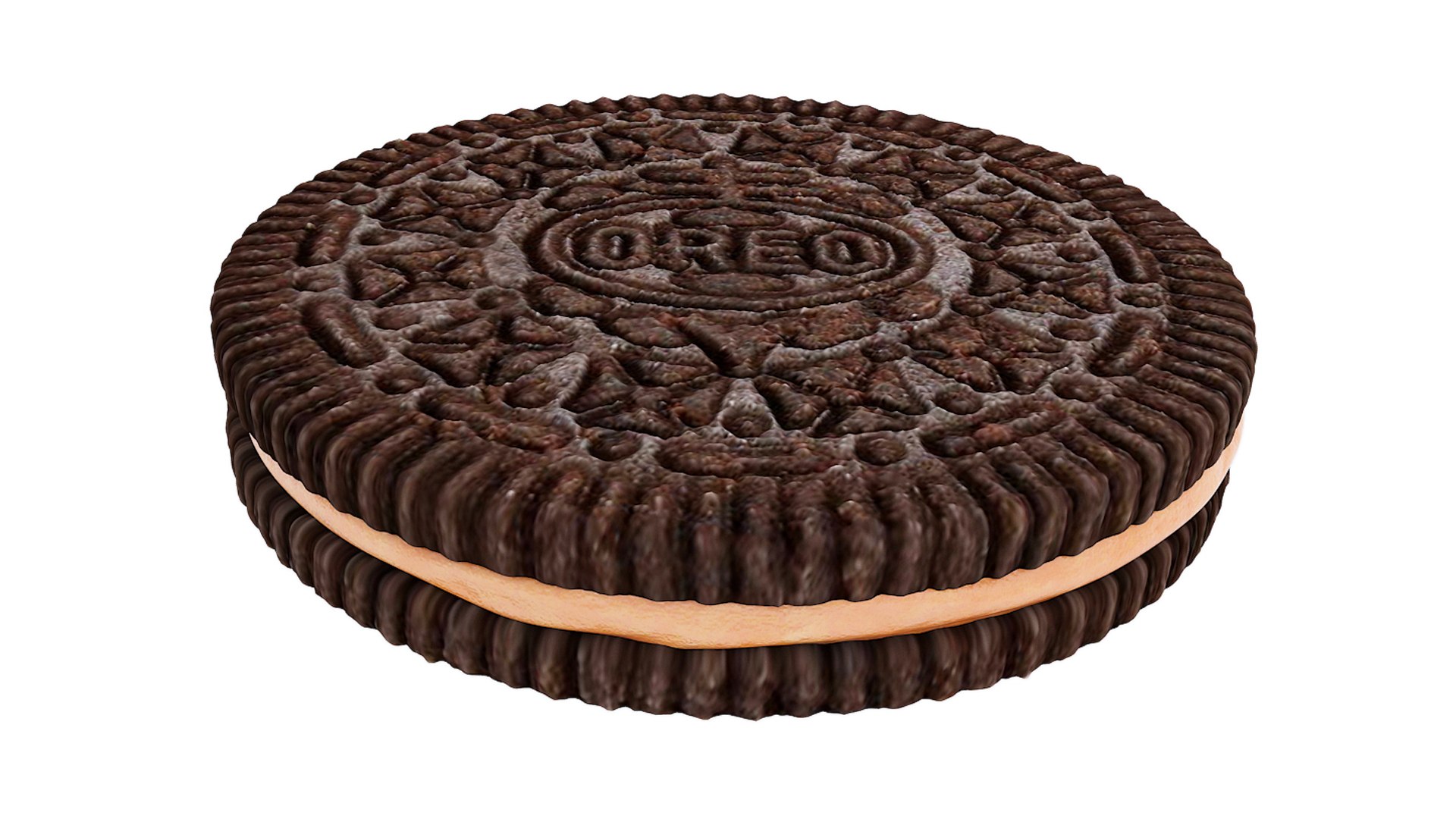 3D Oreo Cookie With Orange Cream Model - TurboSquid 1915286