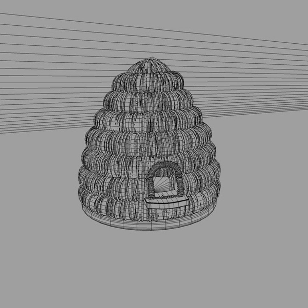 3d Model Beehive Bee