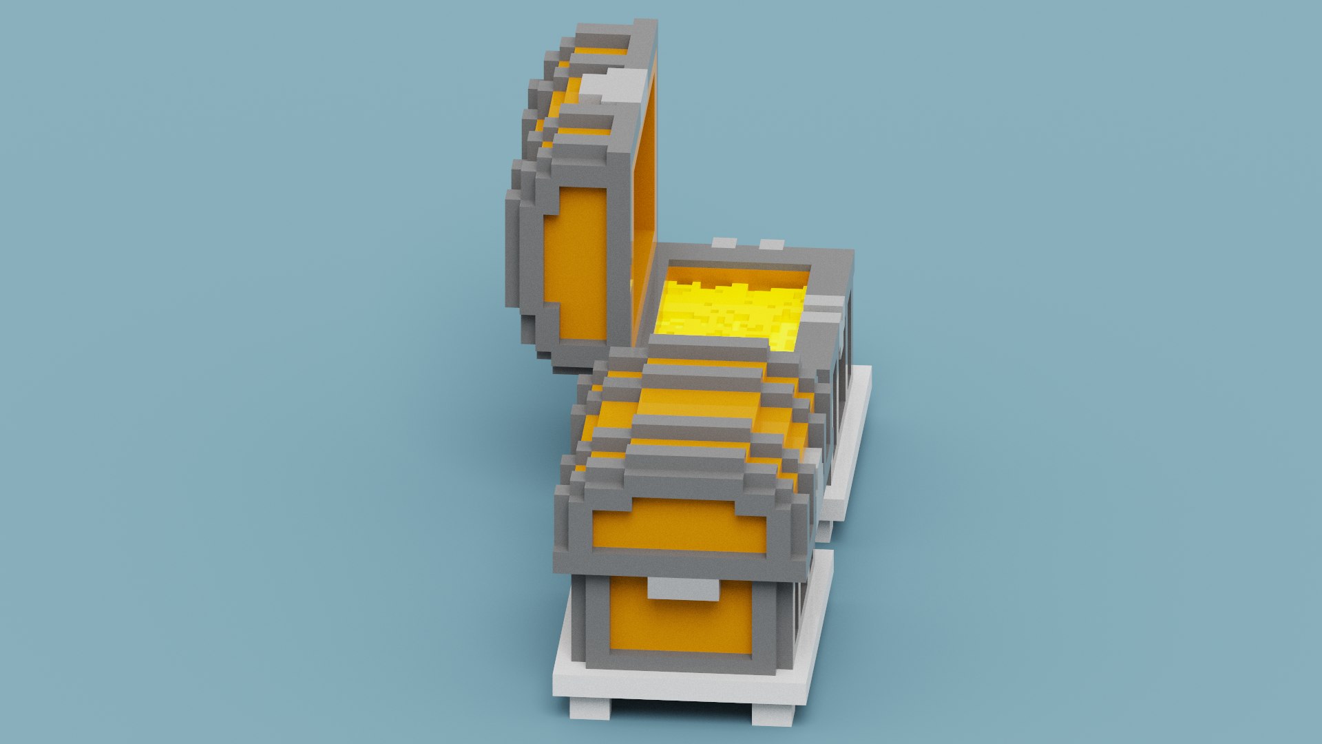 3D Voxel Treasure Chest Model - TurboSquid 1945045