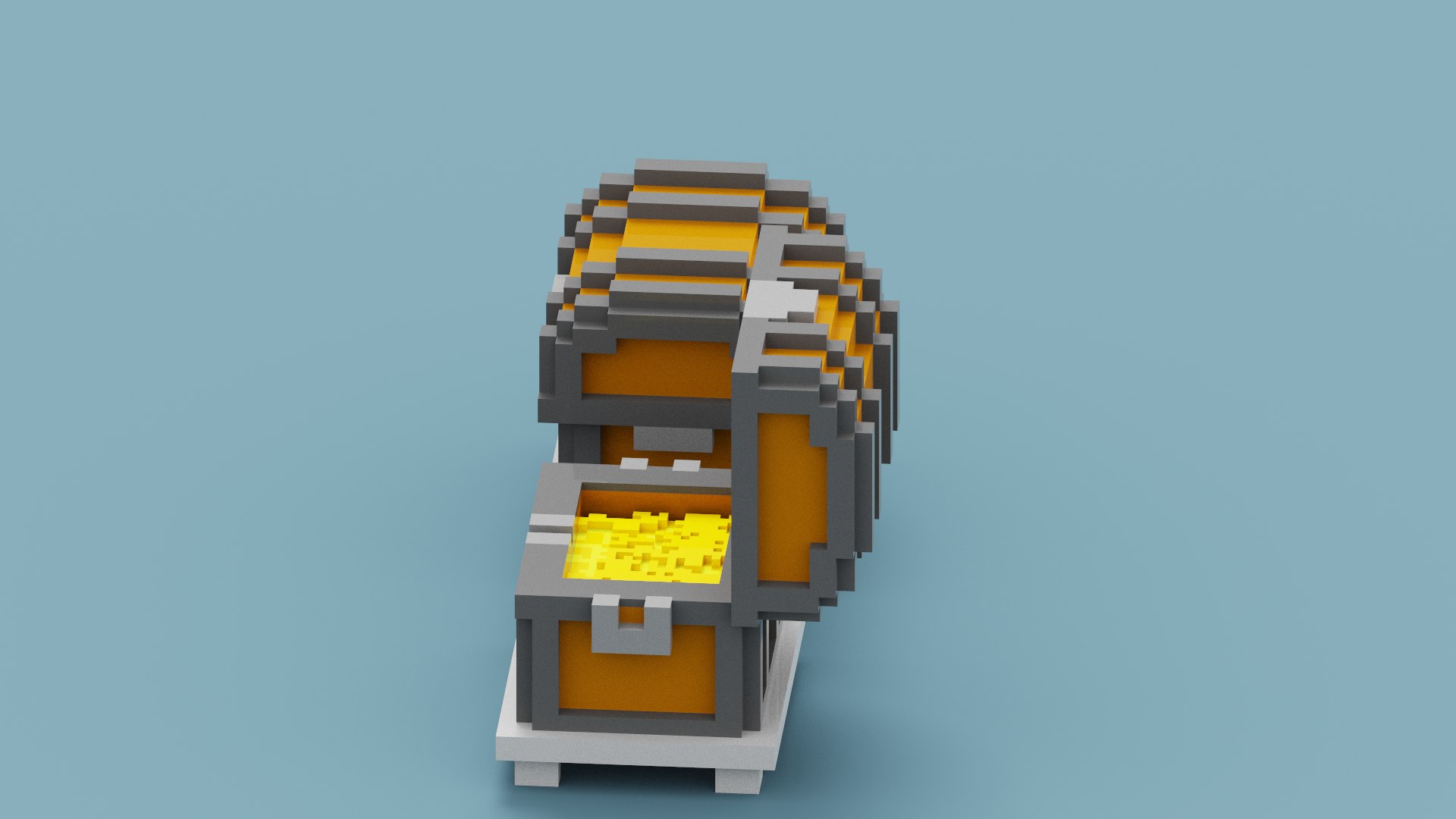 3D Voxel Treasure Chest Model - TurboSquid 1945045