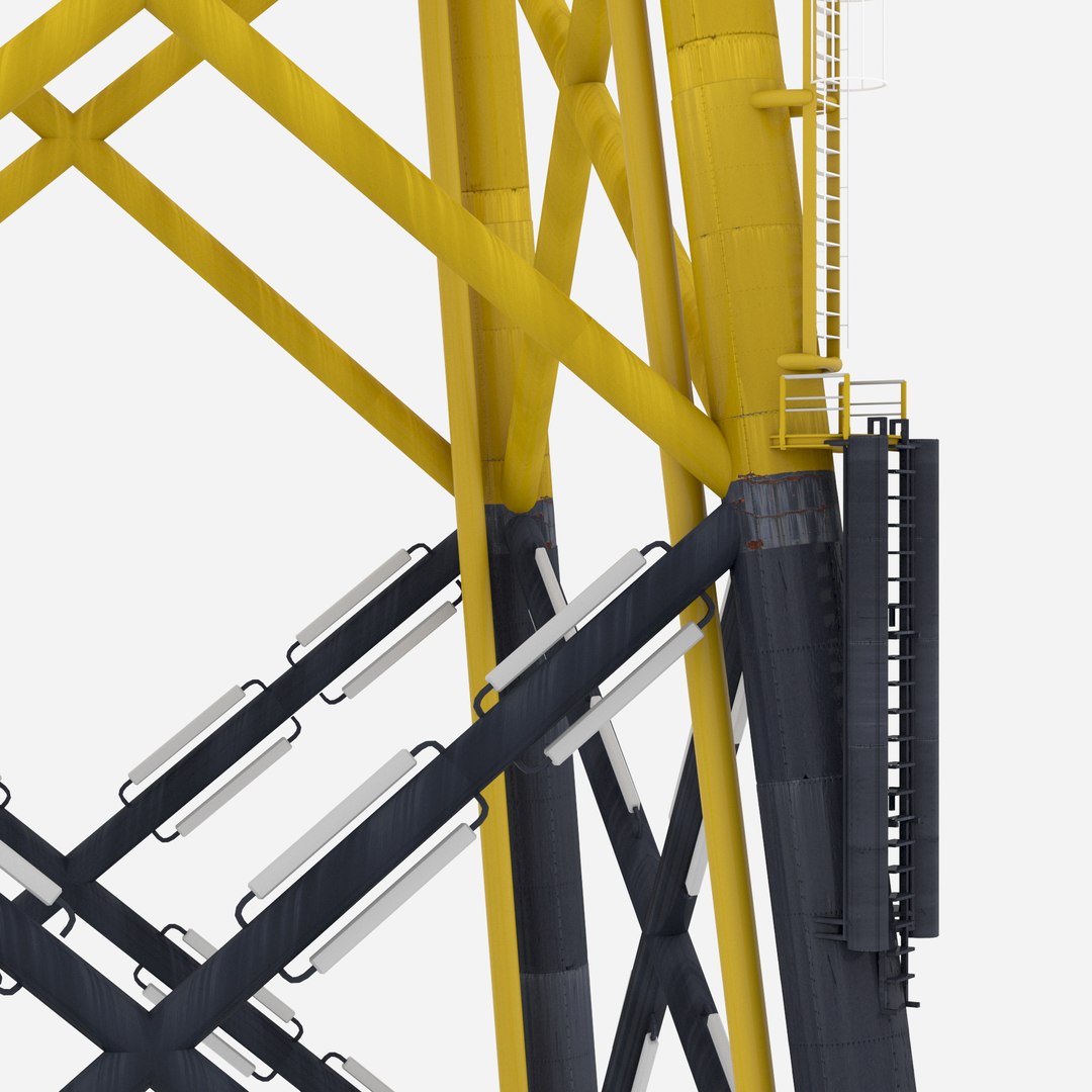 Wind Turbine jacket 3D model - TurboSquid 2173038