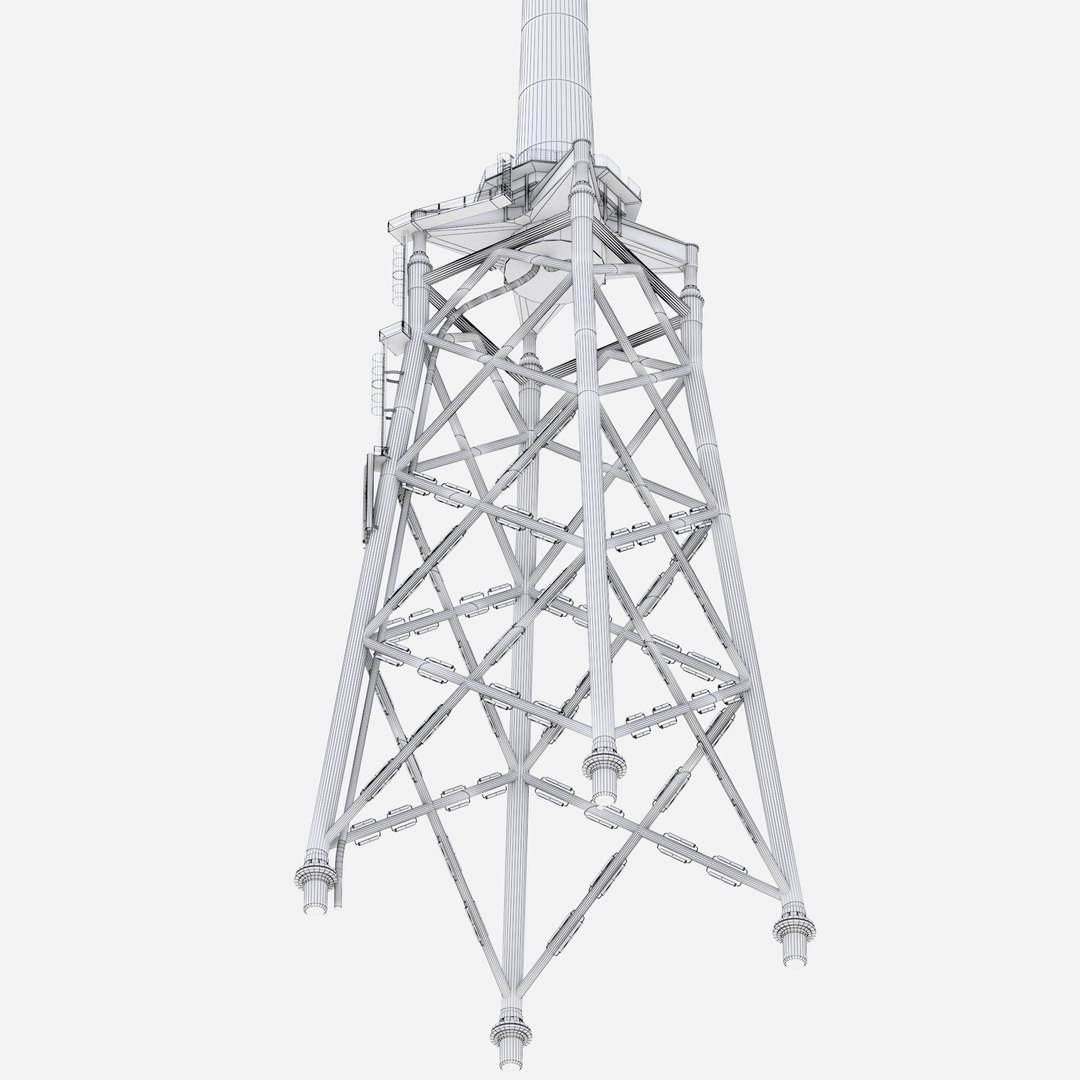 Wind Turbine jacket 3D model - TurboSquid 2173038