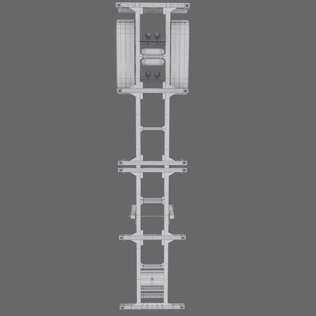 3d 40ft Iso Container Chassis