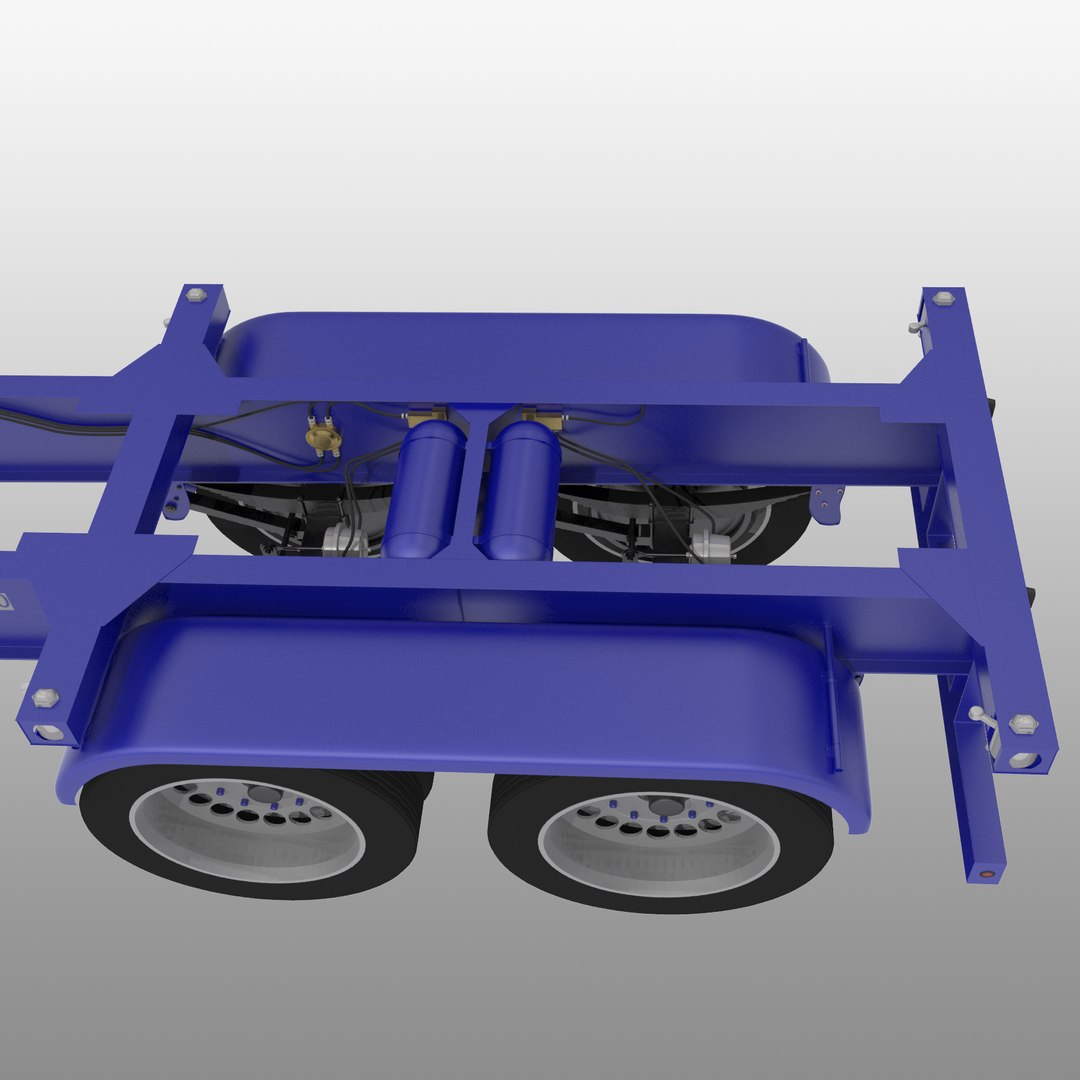 3d 40ft Iso Container Chassis