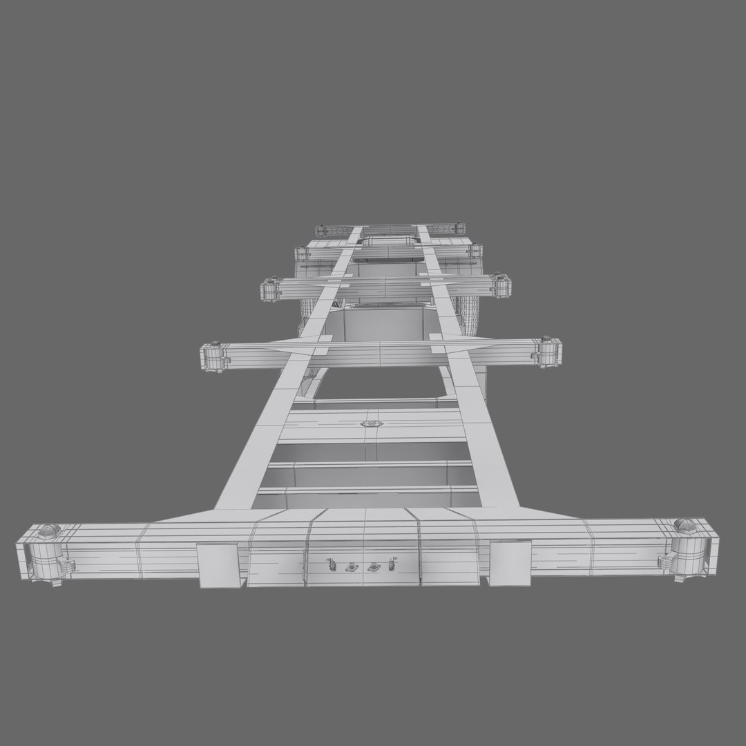 3d 40ft Iso Container Chassis