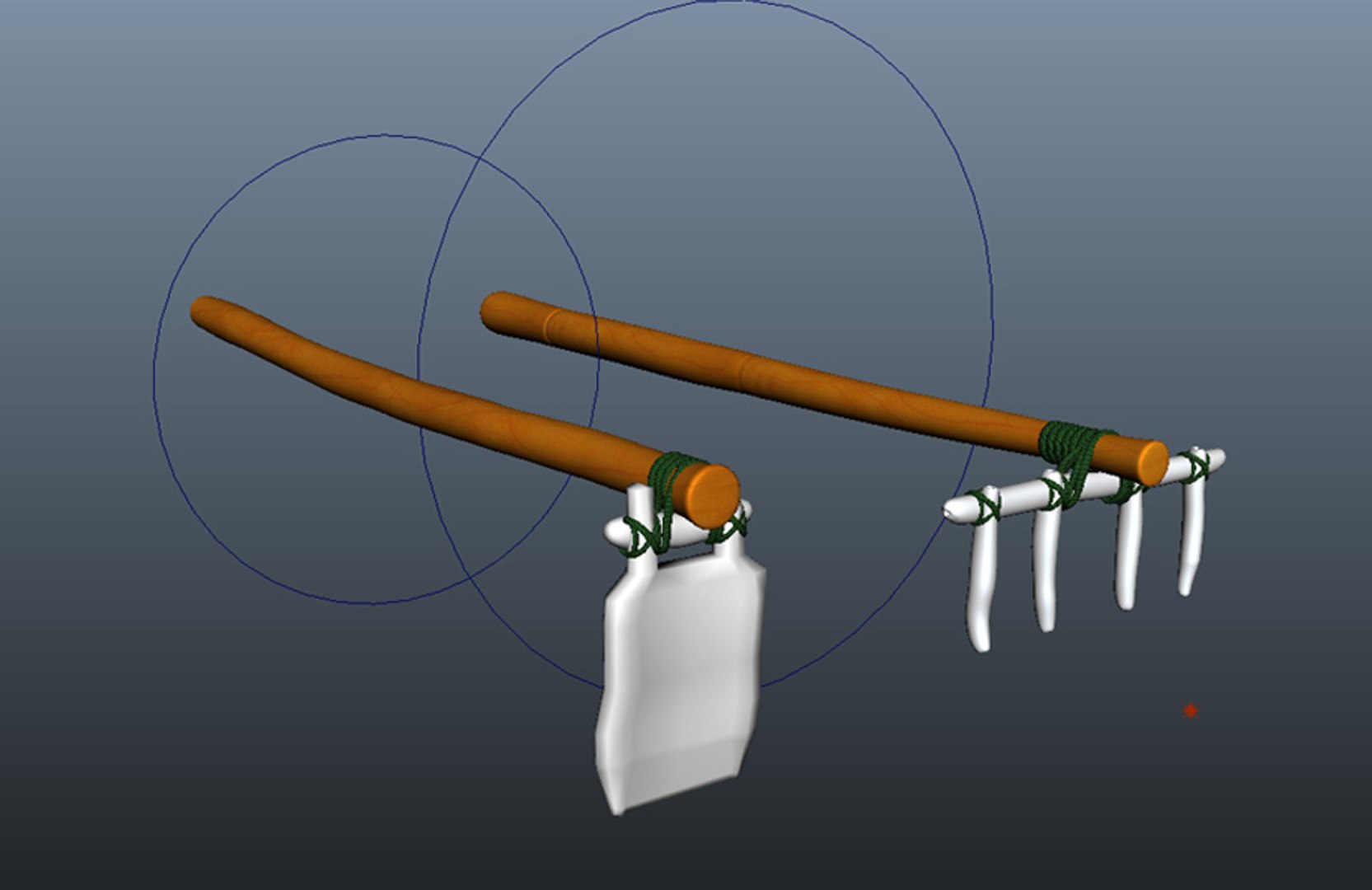 3d model rake hoe