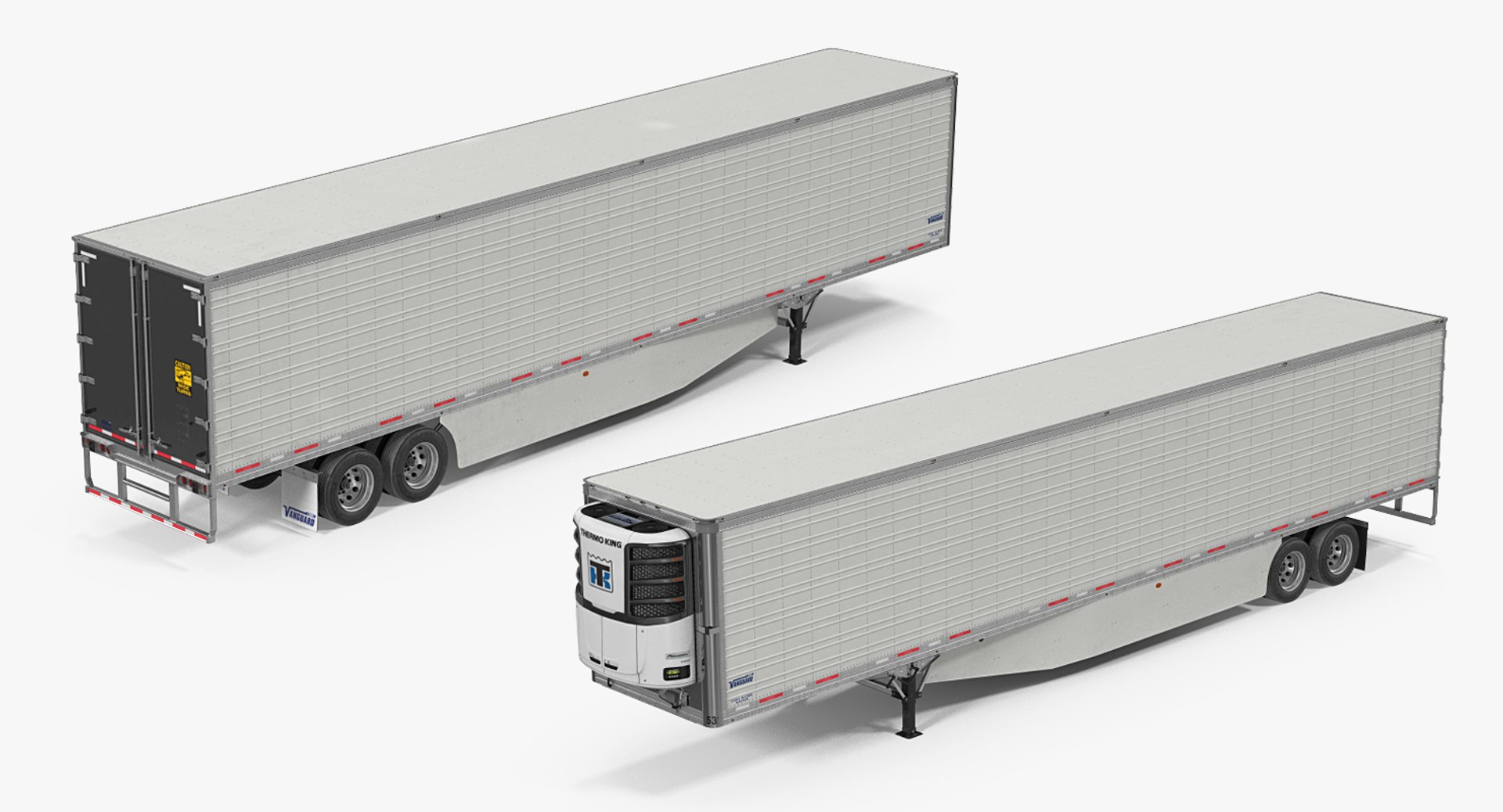 Vanguard Reefer Semi Trailer 3D Model - TurboSquid 1384862