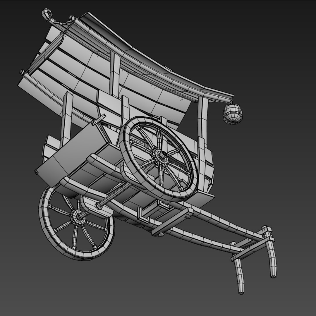 Wooden Cart 3ds