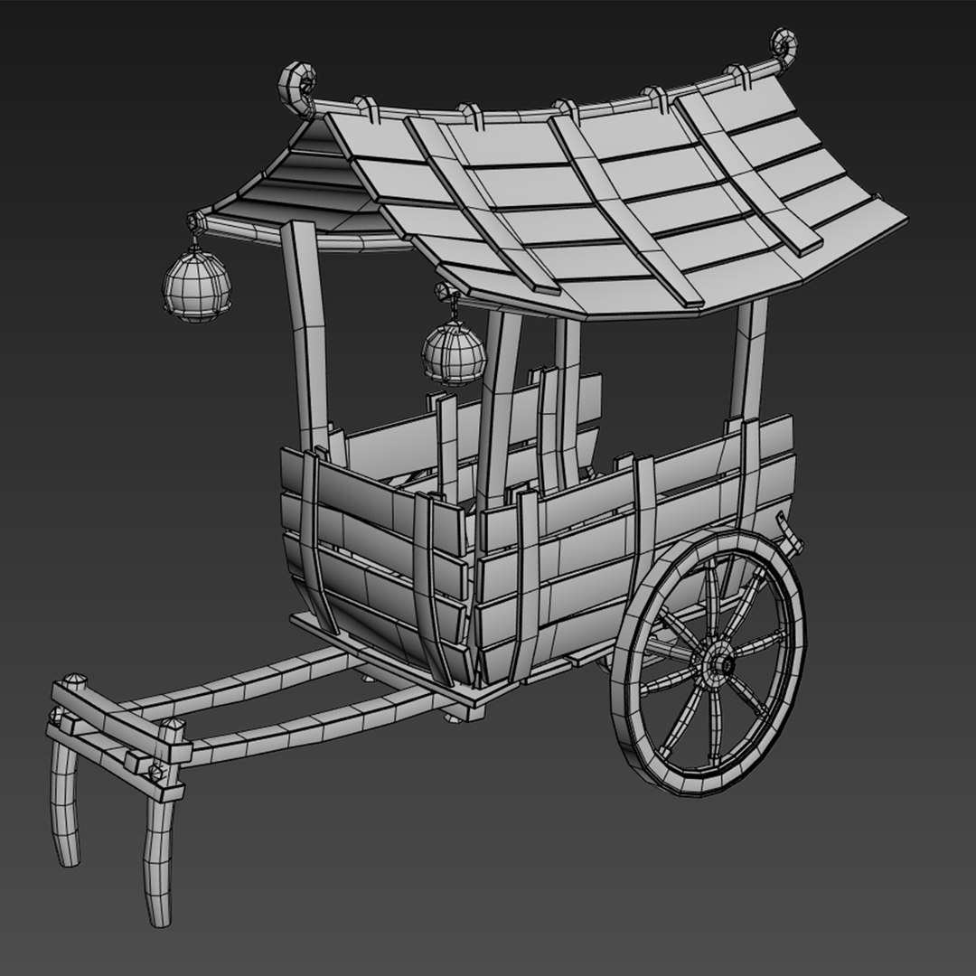 Wooden Cart 3ds
