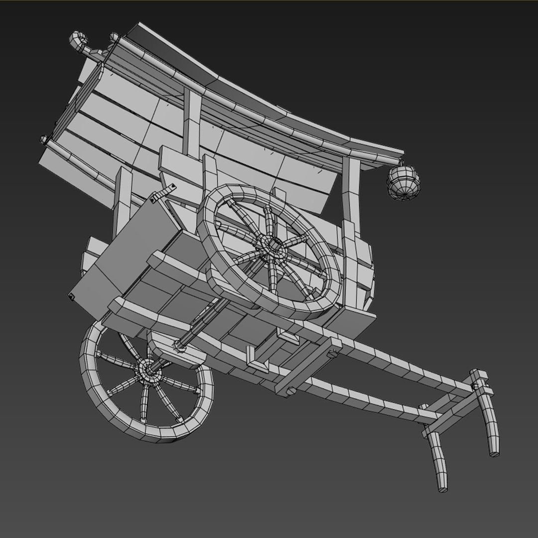 Wooden Cart 3ds