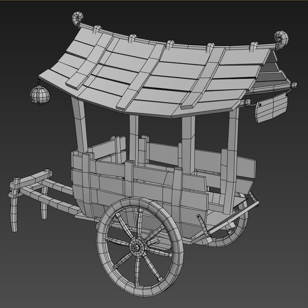 Wooden Cart 3ds