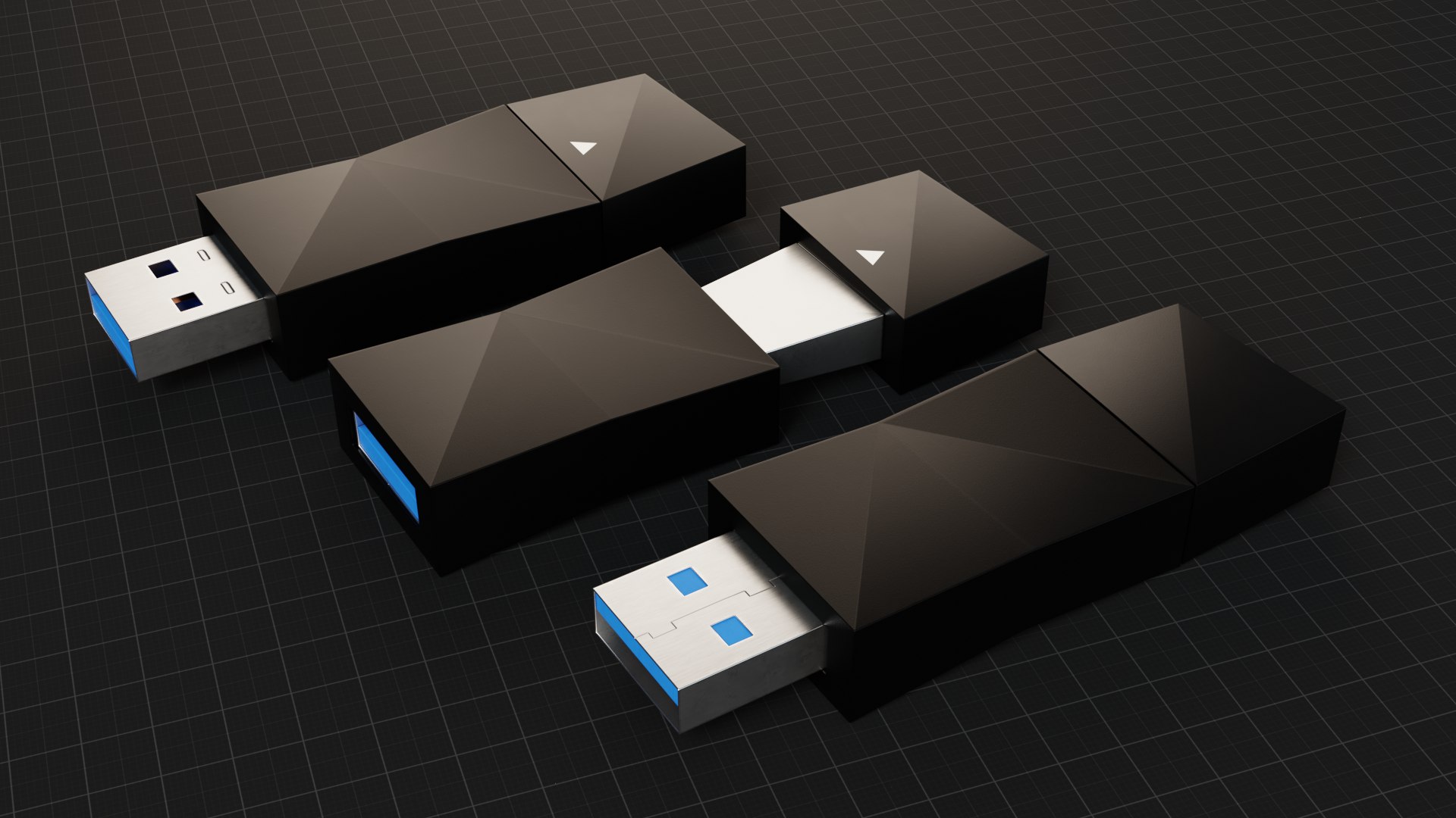 3D Pendrive 3 Interesting Model - TurboSquid 1614913