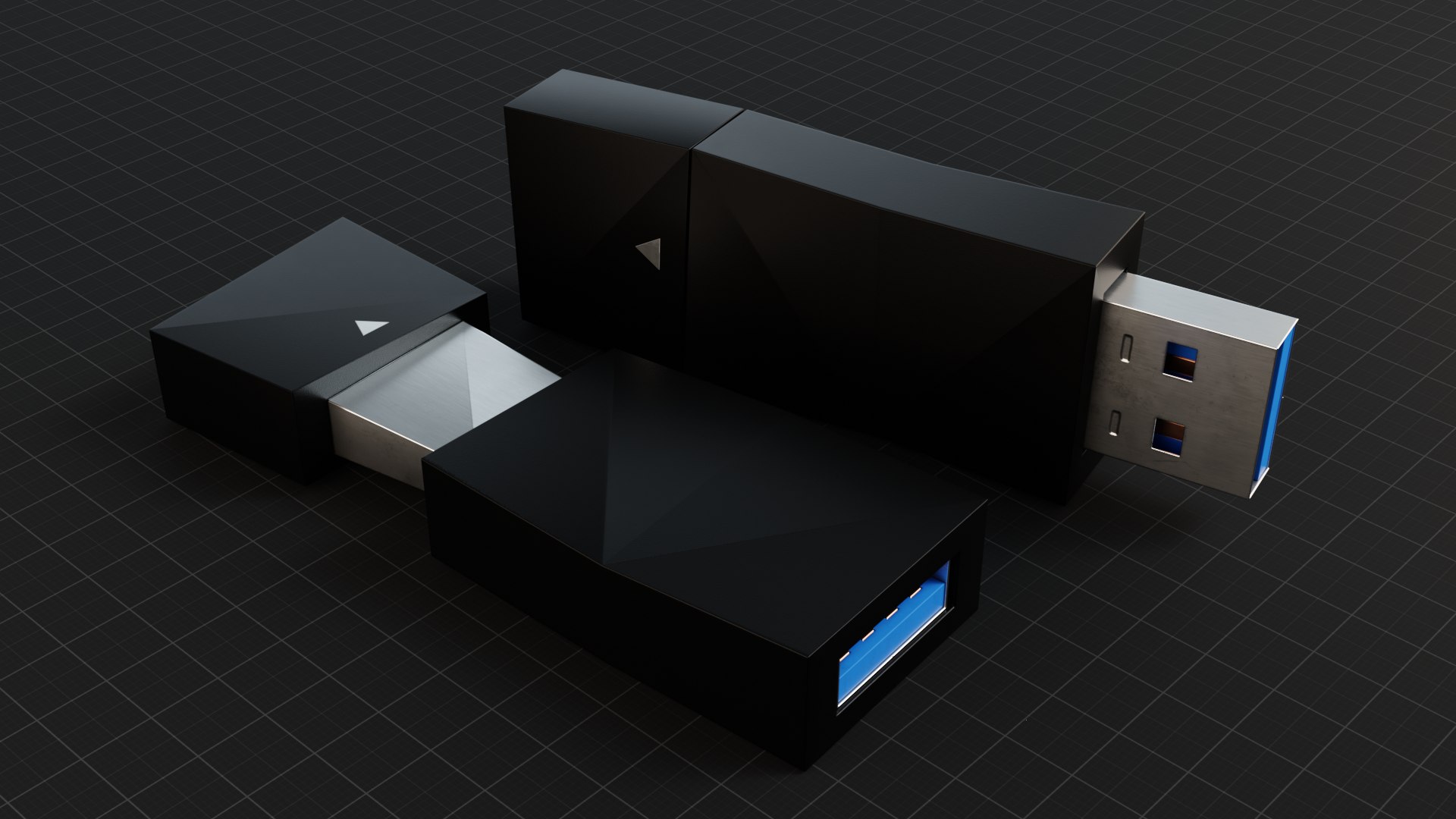 3D Pendrive 3 Interesting Model - TurboSquid 1614913