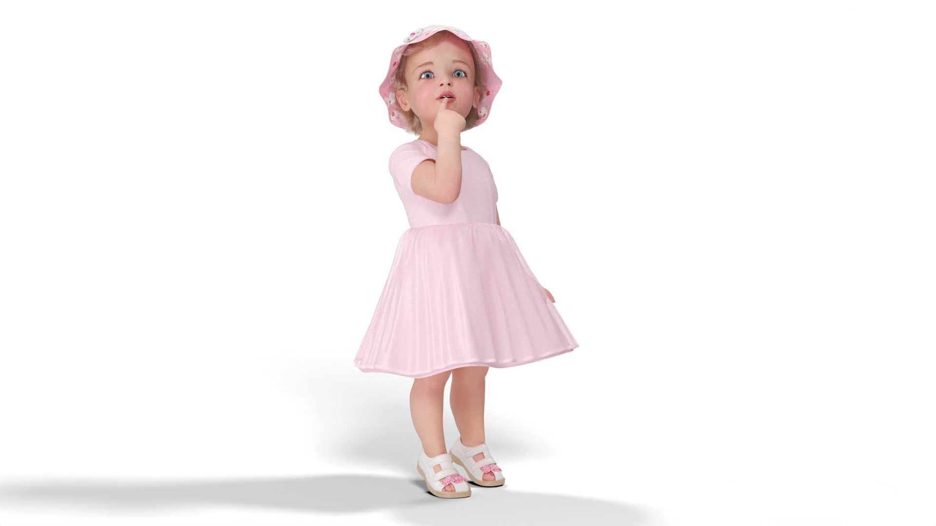 3D Baby Girl Outdoor Summer Dress Curious Fur - TurboSquid 2287230