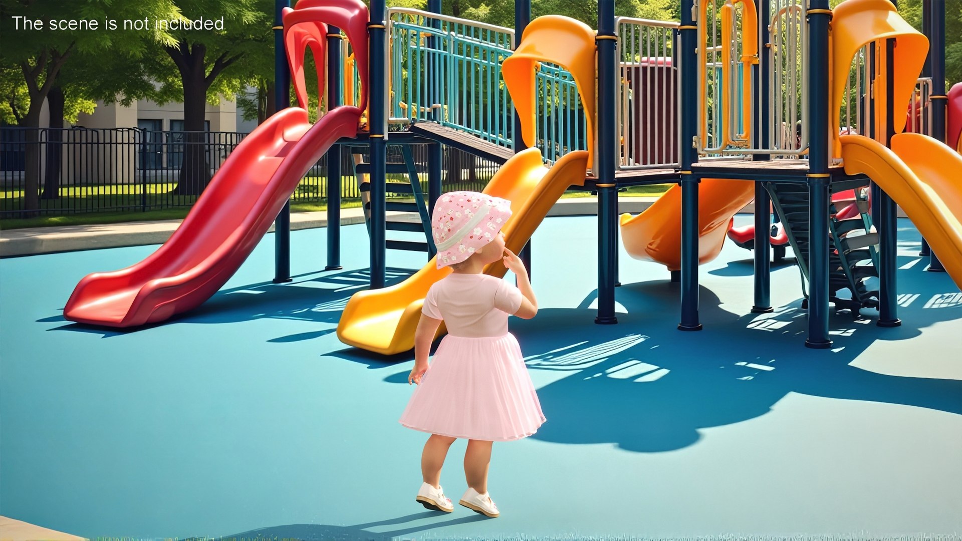 3D Baby Girl Outdoor Summer Dress Curious Fur - TurboSquid 2287230