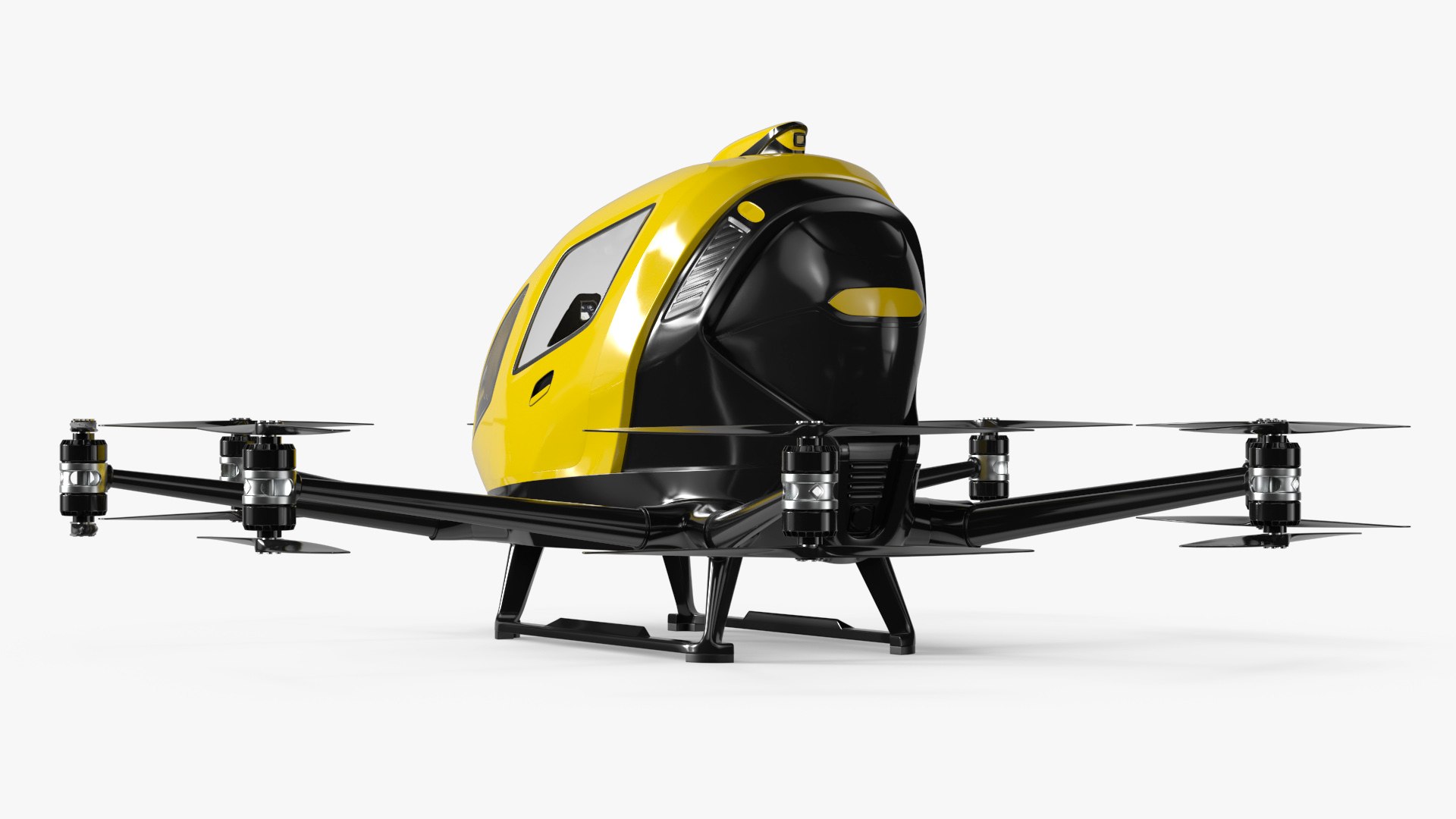 Urban Air Mobility Drone Vehicle Yellow Model - TurboSquid 2454347