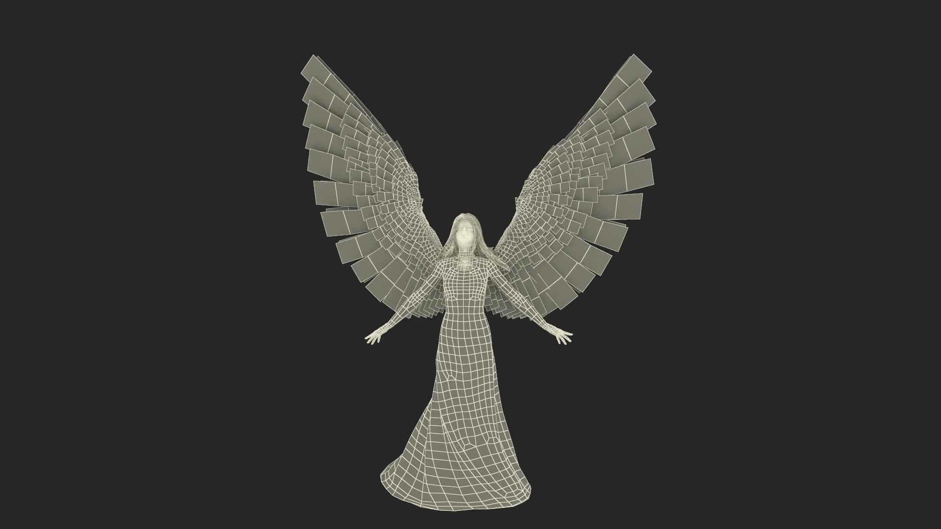 3D Beautiful Blonde Woman Angel Model - TurboSquid 2223908