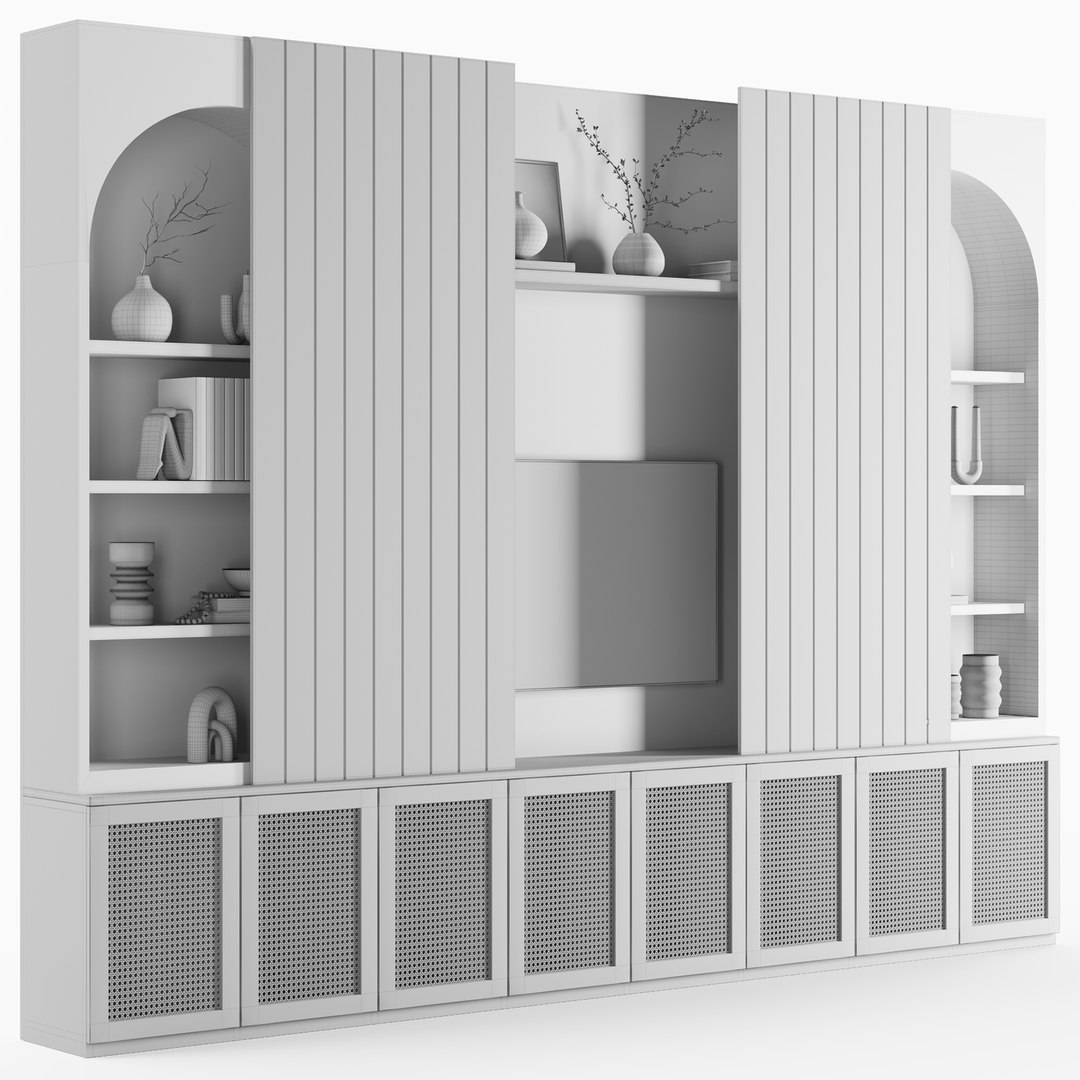Arch Tv Wall Composition 3D Model - TurboSquid 2300470