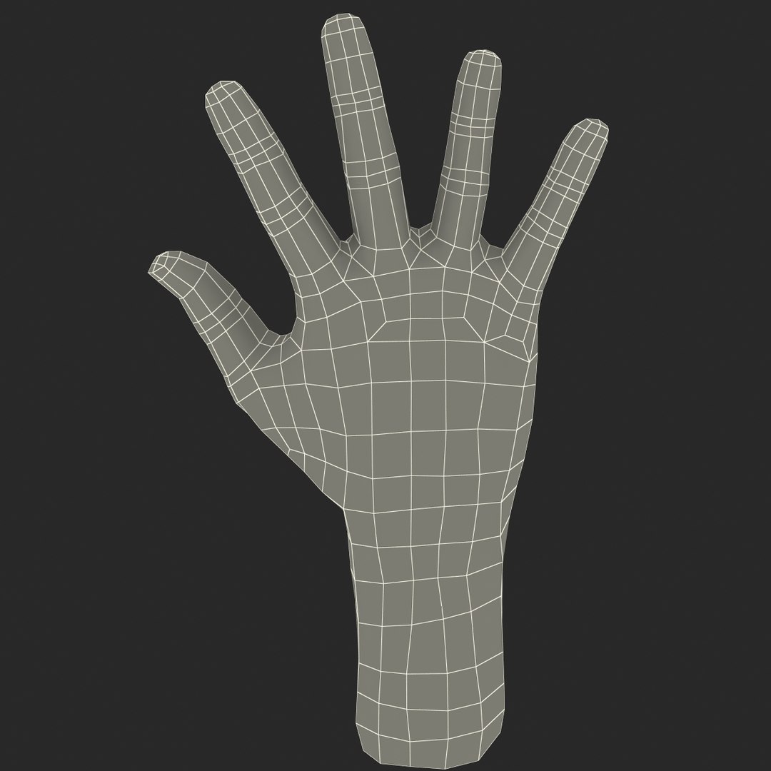male hand 3d 3ds