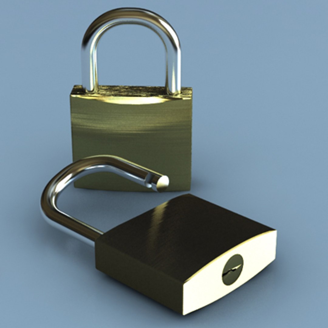 3d Padlock Lock Model