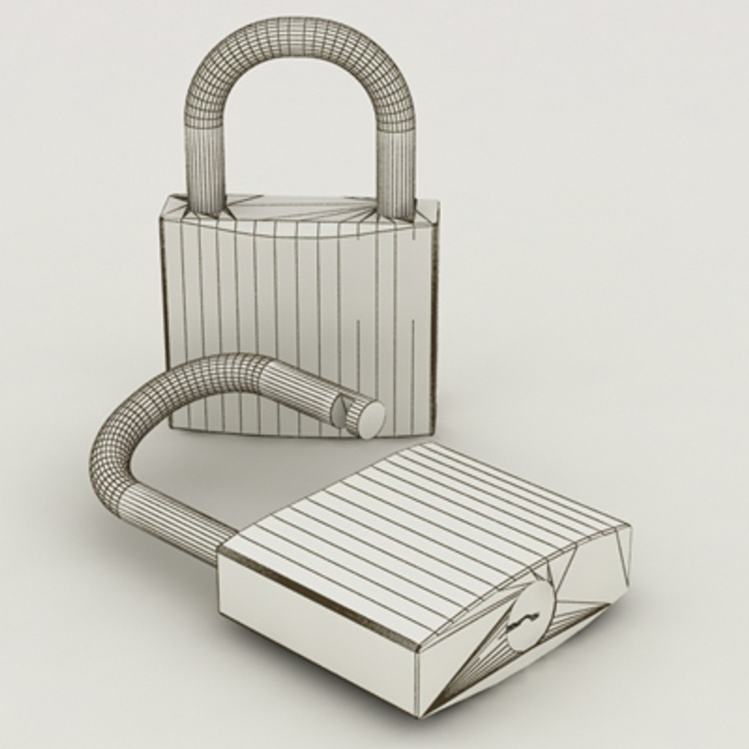 3d Padlock Lock Model