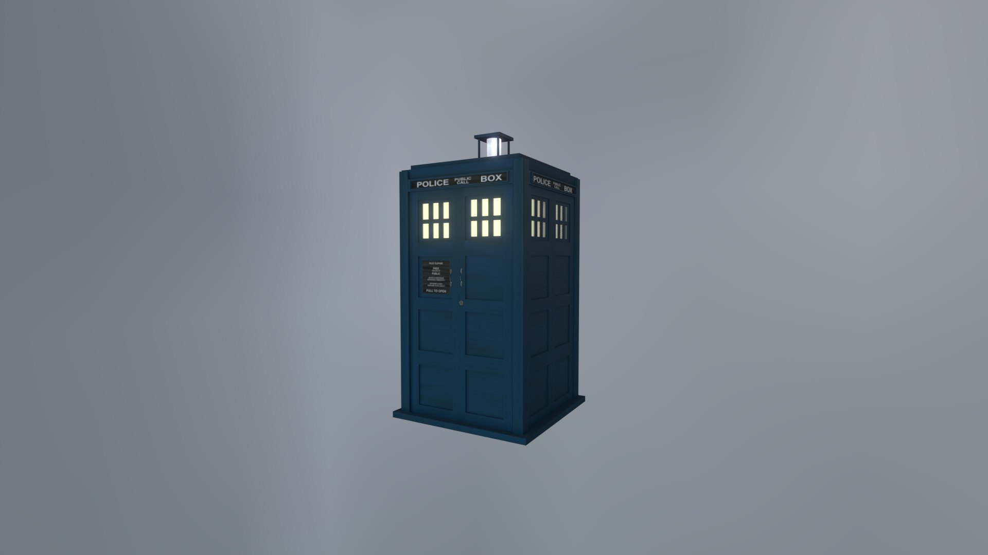 DOCTOR WHO - TOM BAKER TARDIS - Rogue Film Productions 3D Model ...
