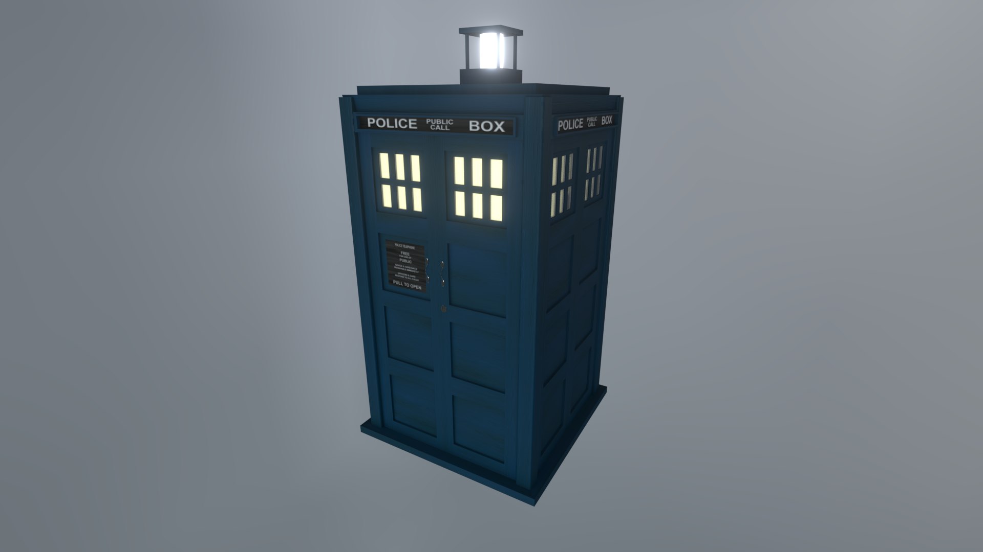 DOCTOR WHO - TOM BAKER TARDIS - Rogue Film Productions 3D Model ...