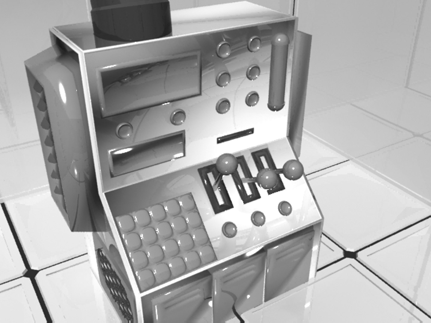 laboratory console 3d model