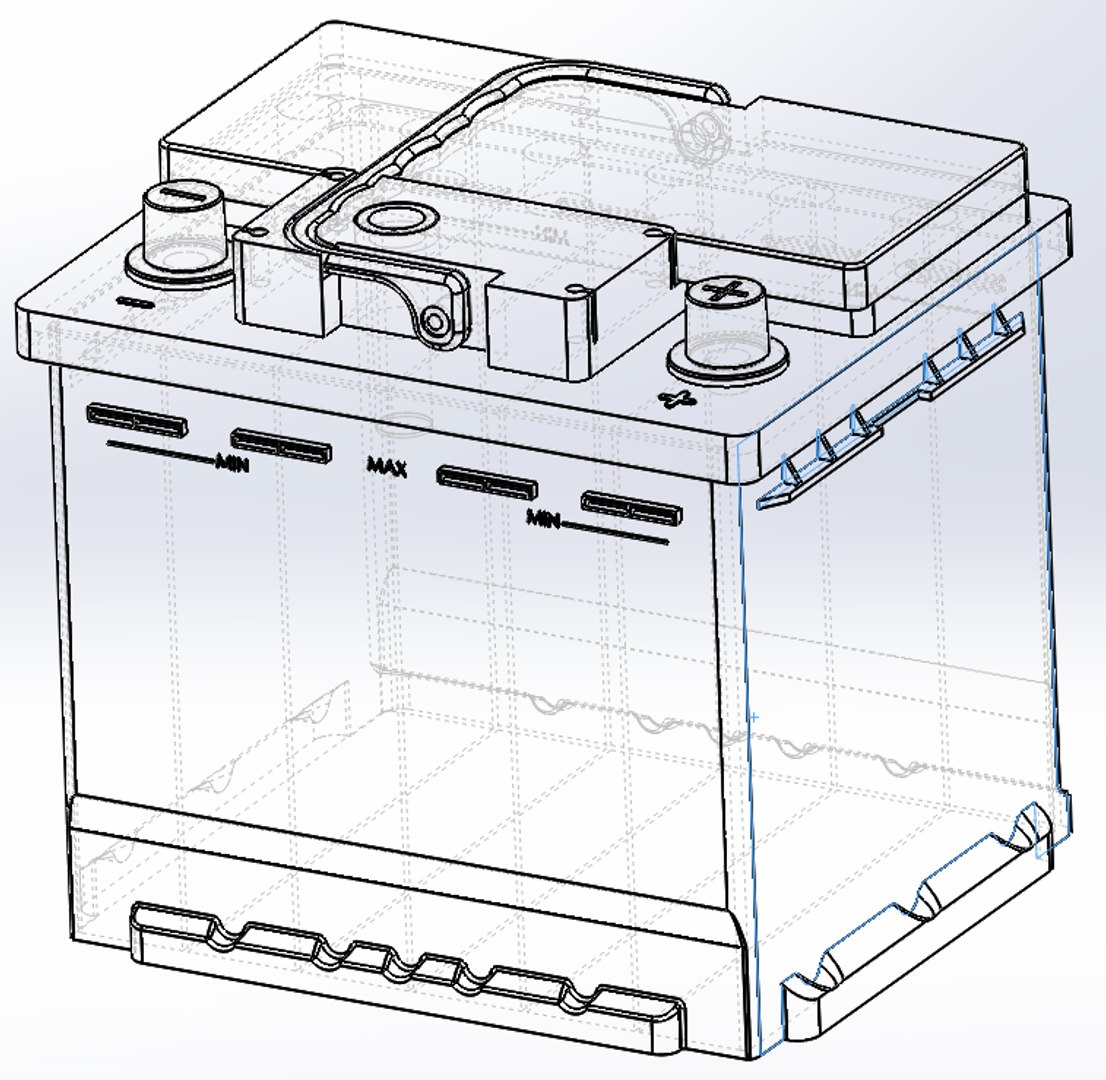 3D Car Battery 12V 50Ah 420A Model - TurboSquid 1717120