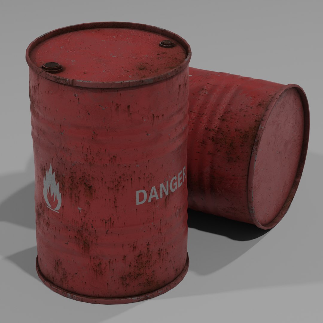 3D Barrel Danger - TurboSquid 2223375