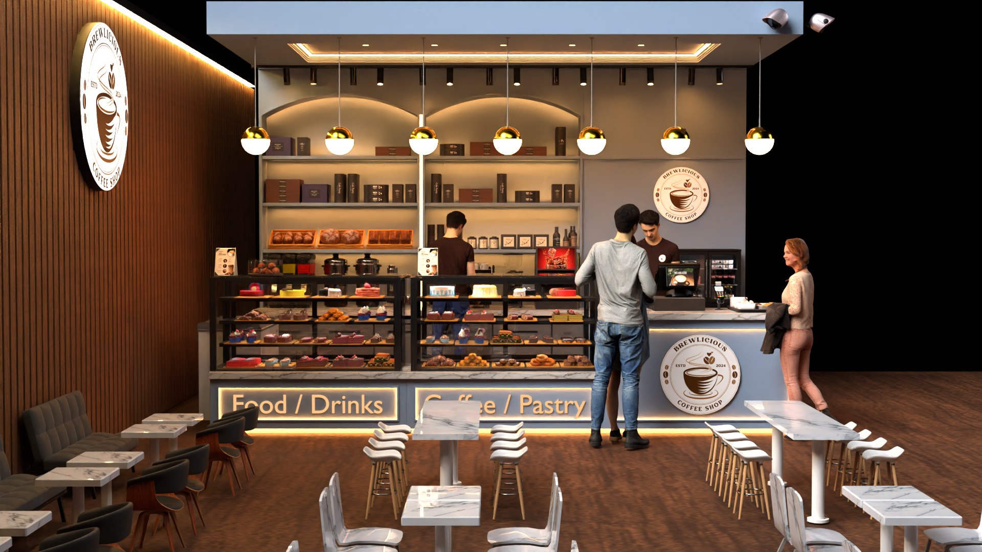 High-Realistic 3D Cafe Model Model - TurboSquid 2324070