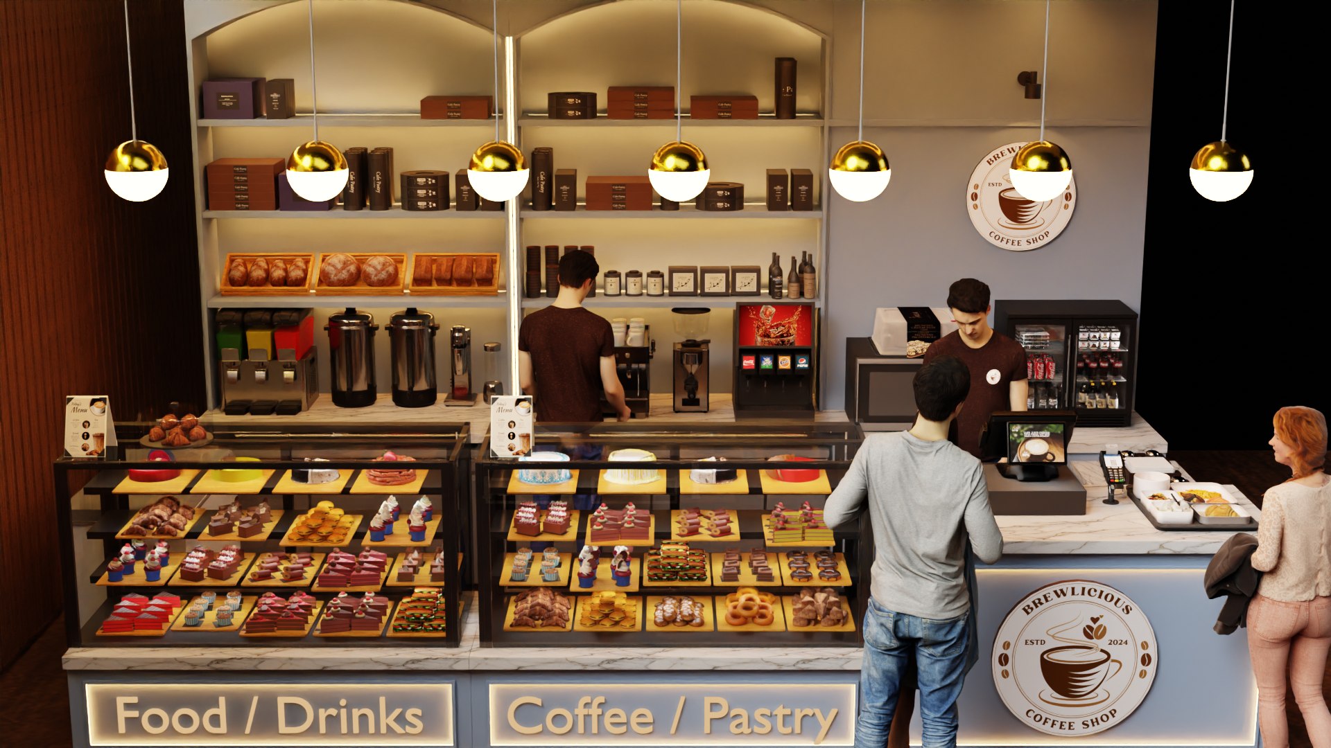 High-Realistic 3D Cafe Model Model - TurboSquid 2324070