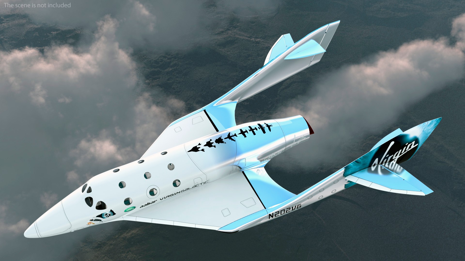 VSS Unity Virgin Suborbital Spaceplane Rigged 3D model - TurboSquid 1838738