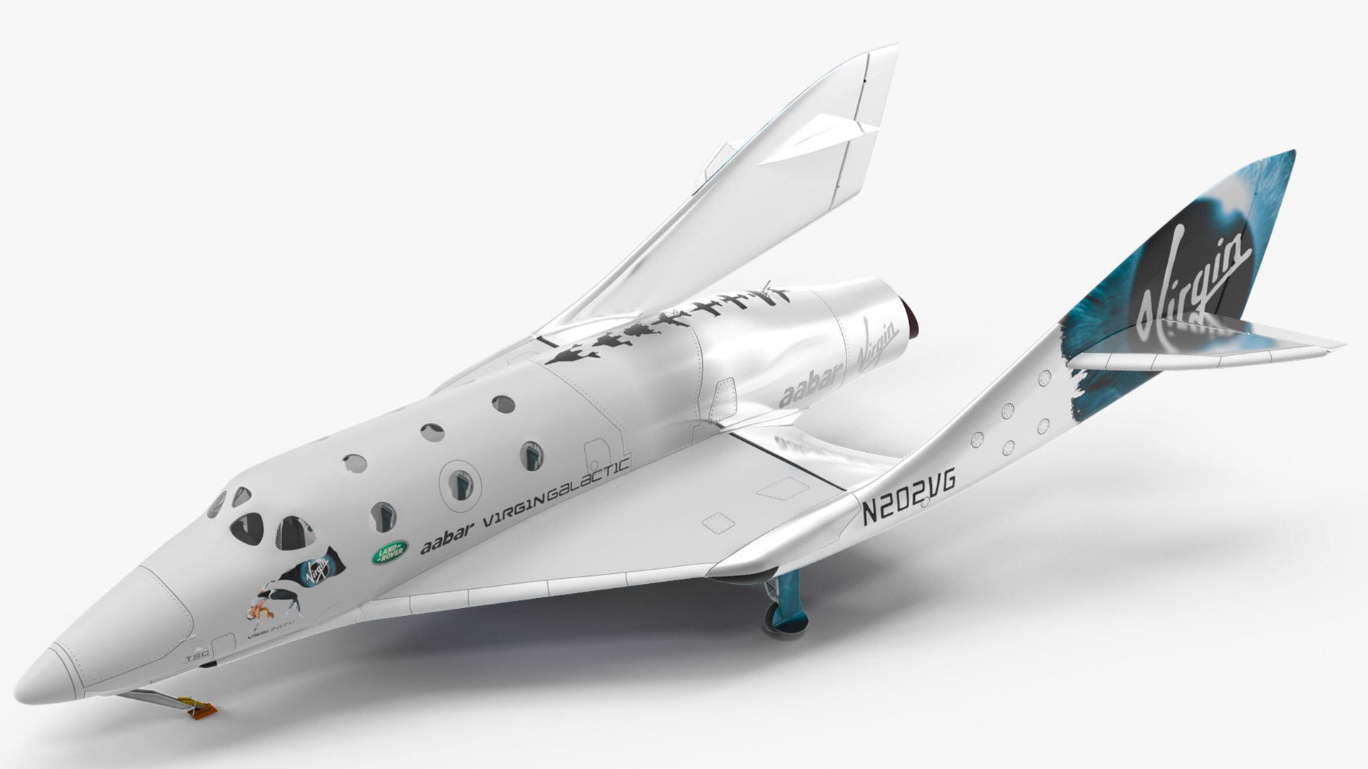 VSS Unity Virgin Suborbital Spaceplane Rigged 3D model - TurboSquid 1838738